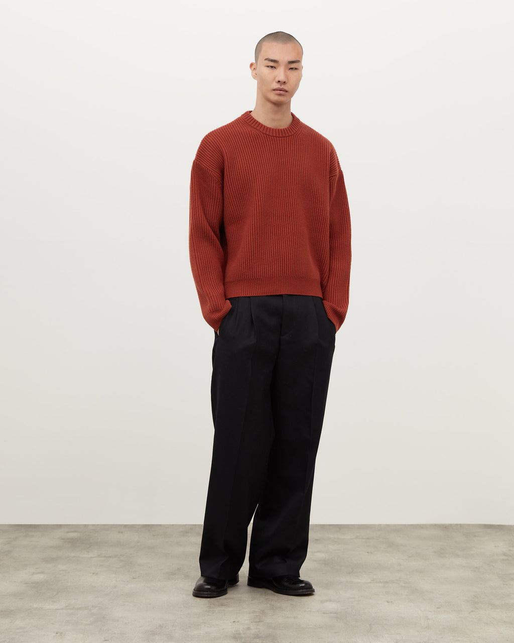 Daniel Simmons - Merino Knit Sweater - Rust