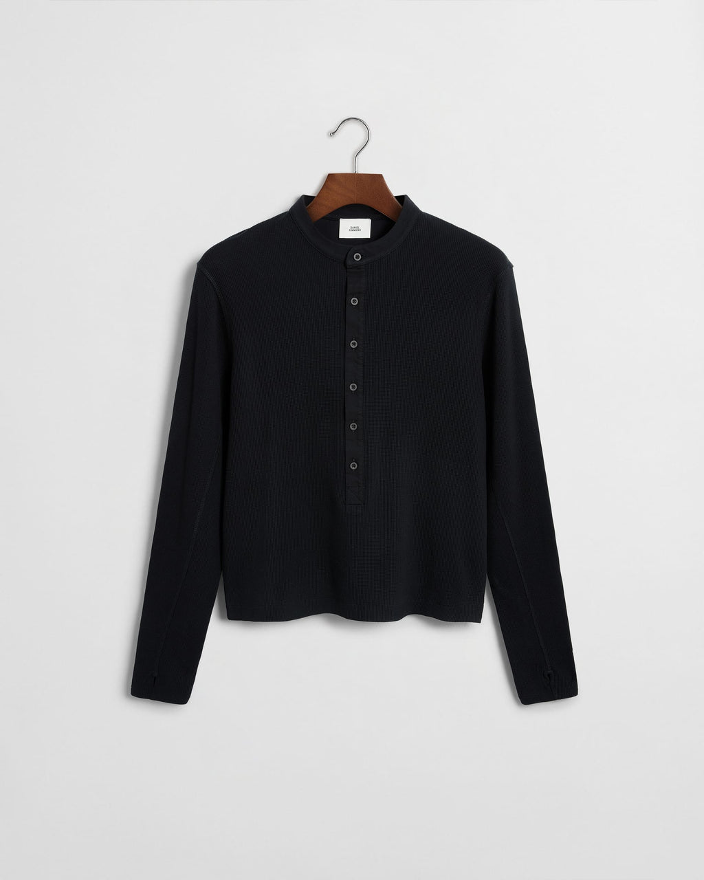 Daniel Simmons - Long Button Henley - Black